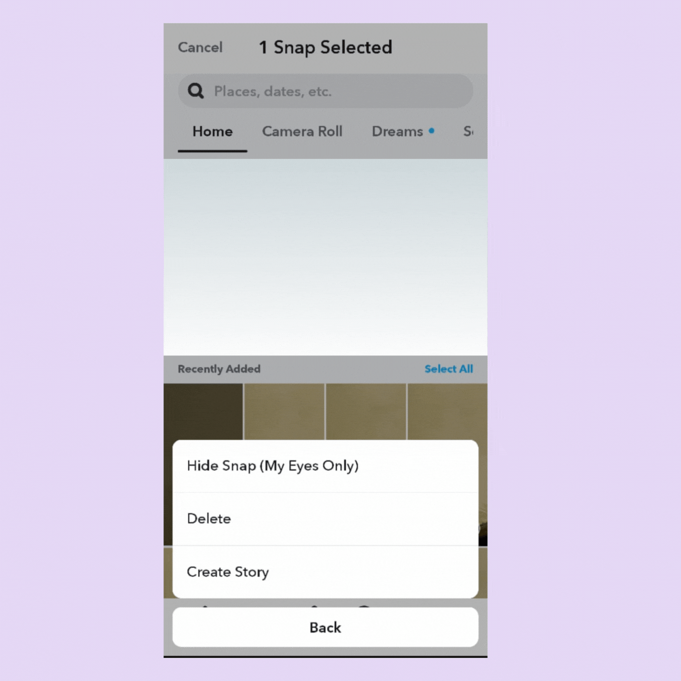 How to see Snapchat Memories？