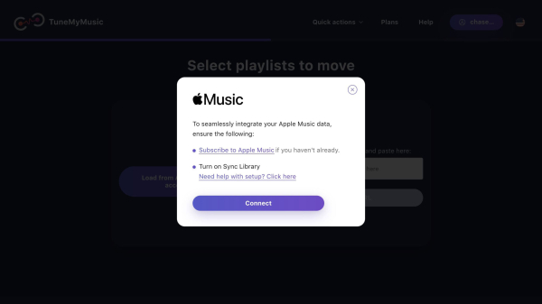 What are the steps to move music from Apple Music to Spotify?