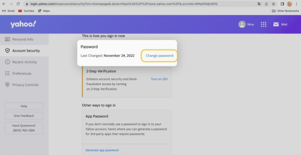 How to Change or Reset Your Yahoo Password？