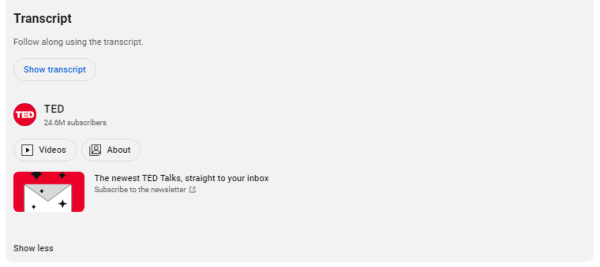 How To Get Transcripts of a YouTube Video？